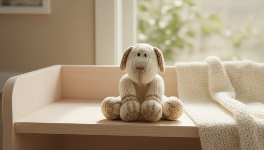 Scrumpy Dog Soft Toy Knitting Pattern (UK & US Terms) – Knitting by Post
