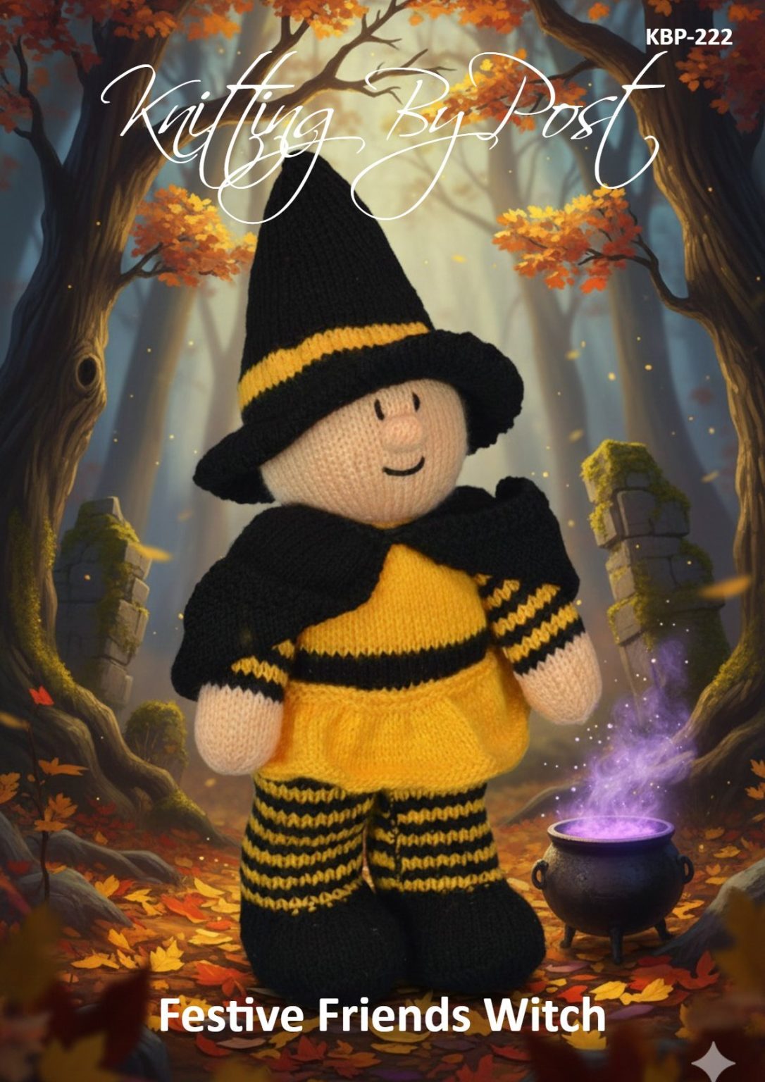 Hubble Bubble the Witch Knitting Pattern (UK & US Terms) – Knitting by Post