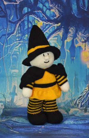 Witch Festive Friend Knitting Pattern – Knitting by Post