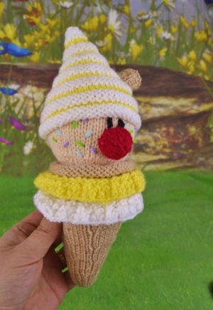 Gelato the Ice Cream Knitting Pattern – Knitting by Post