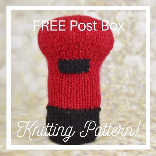 FREE Post Box / Pillar Box Knitting Pattern – Knitting by Post