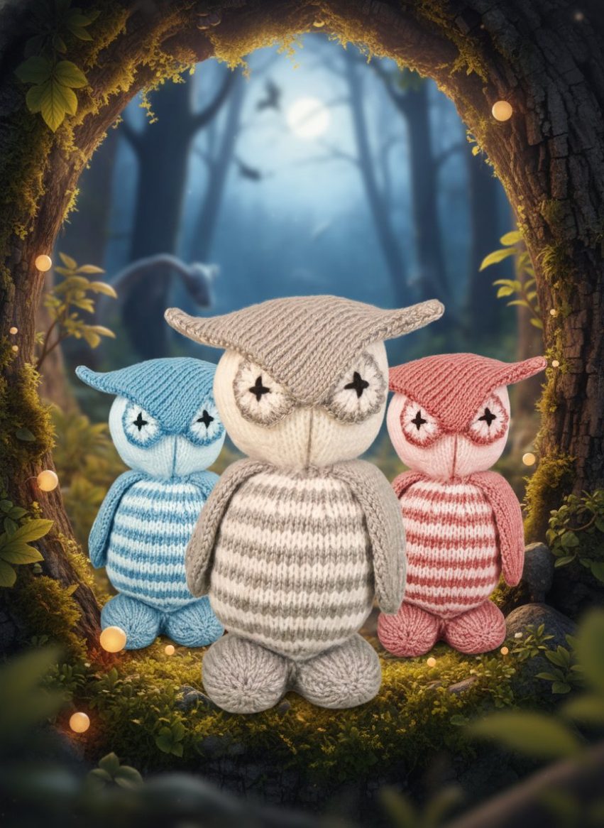 Twoo the Owl Knitting Pattern (UK & US Terms) – Knitting by Post