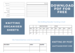 FREE Printable Download Organiser Pages – Knitting by Post
