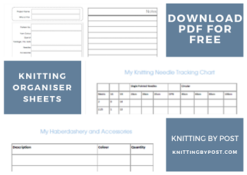 FREE Printable Download Organiser Pages – Knitting by Post
