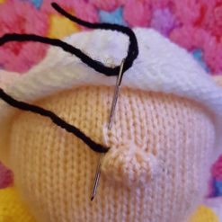 How to Sew Eyes to a Knitted Toy – Knitting by Post