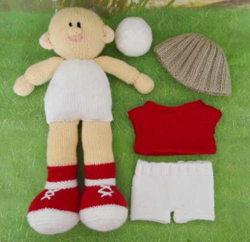 Footballer Knitting Pattern (UK & US Terms) – Knitting by Post