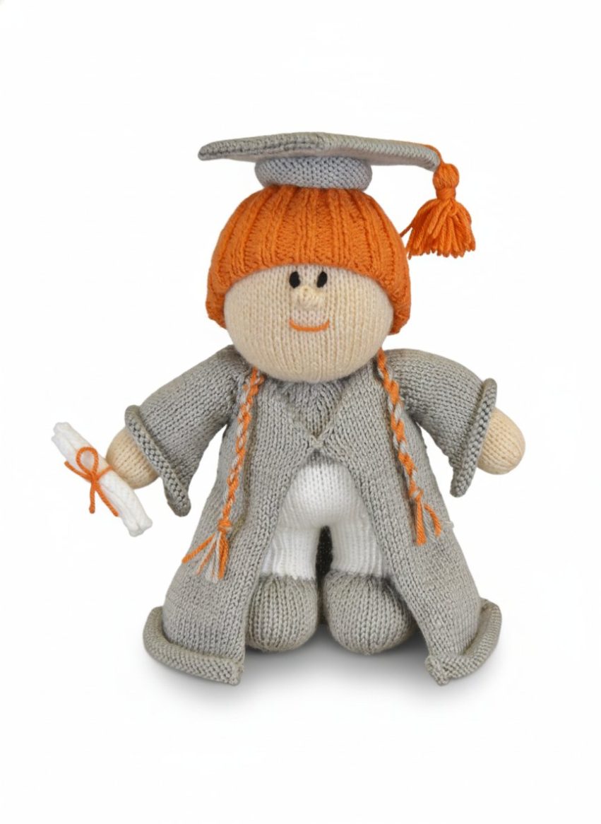 Graduation Doll Knitting Pattern (UK & US Terms) – Knitting by Post