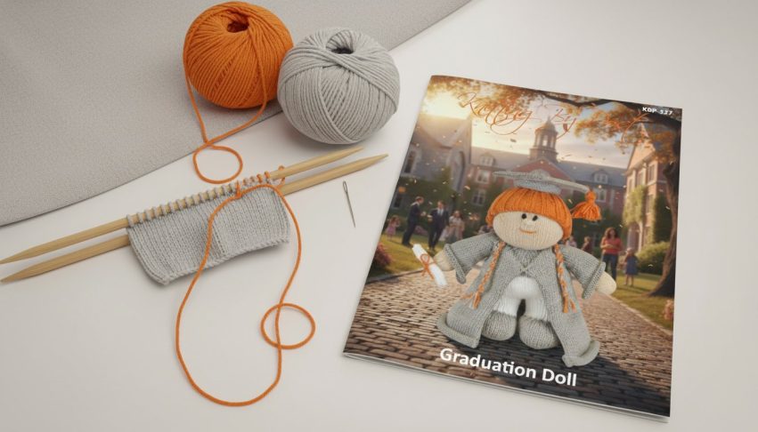 Graduation Doll Knitting Pattern (UK & US Terms) – Knitting by Post