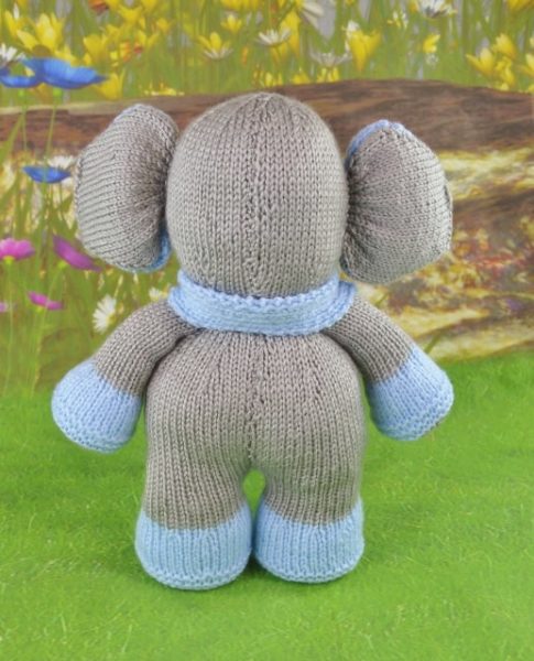 Eric the Elephant Knitting Pattern (UK & US Terms) – Knitting by Post