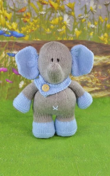 Eric the Elephant Knitting Pattern (UK & US Terms) – Knitting by Post