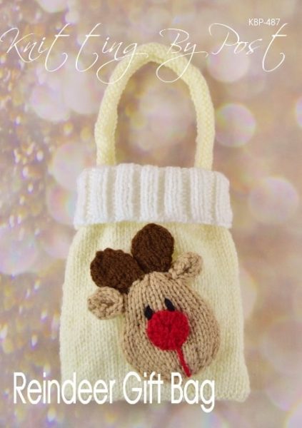 Reindeer Gift Bag Knitting Pattern (UK & US Terms) – Knitting by Post