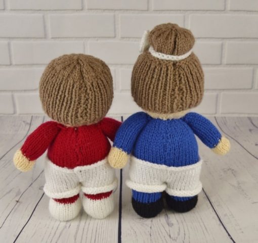 Boy and Girl Football Kids Knitting Pattern – Knitting by Post