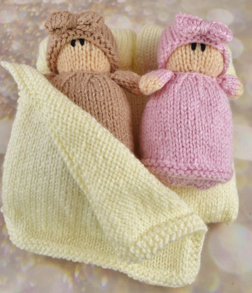 Dollies With a Bag Knitting Pattern Play Set – Knitting by Post