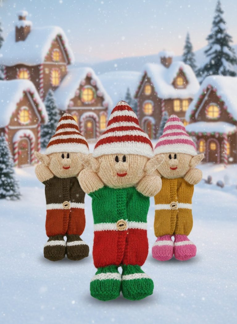Yummy Tummy Elf Knitting Pattern (UK & US Terms) – Knitting by Post