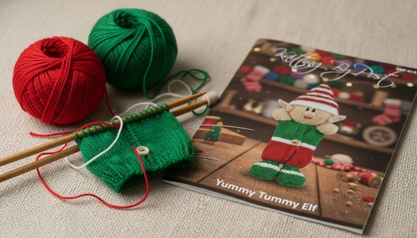 Yummy Tummy Elf Knitting Pattern (UK & US Terms) – Knitting by Post