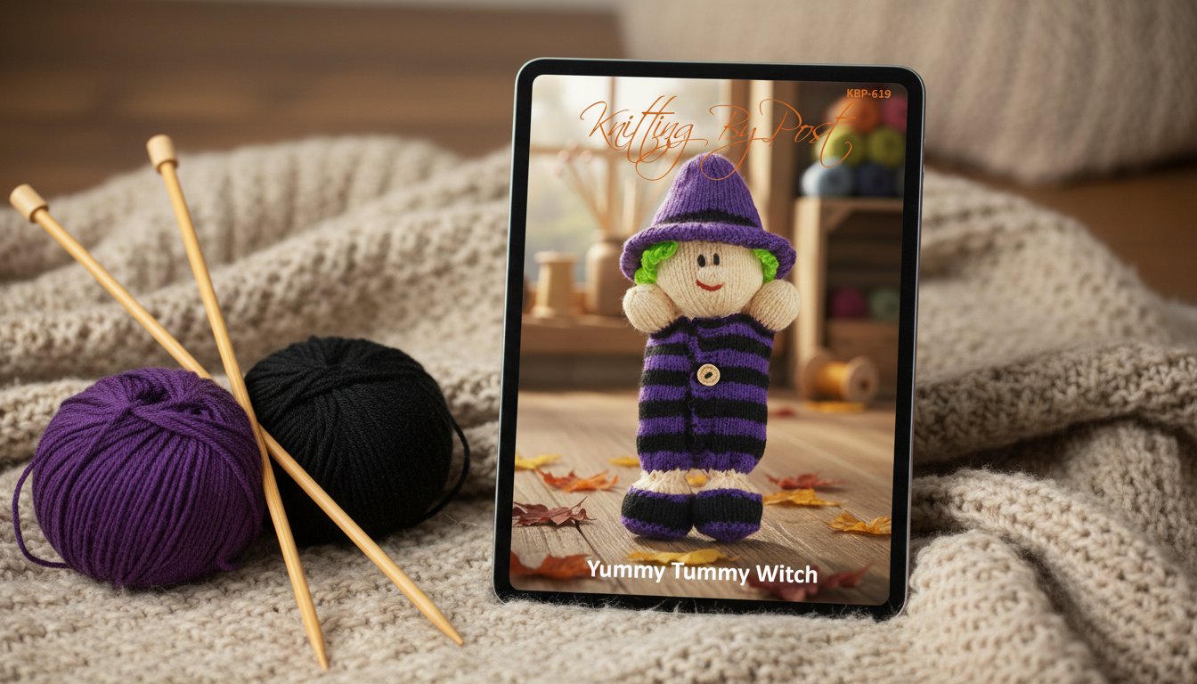 Yummy Tummy Witch Knitting Pattern (UK & US Terms) – Knitting by Post