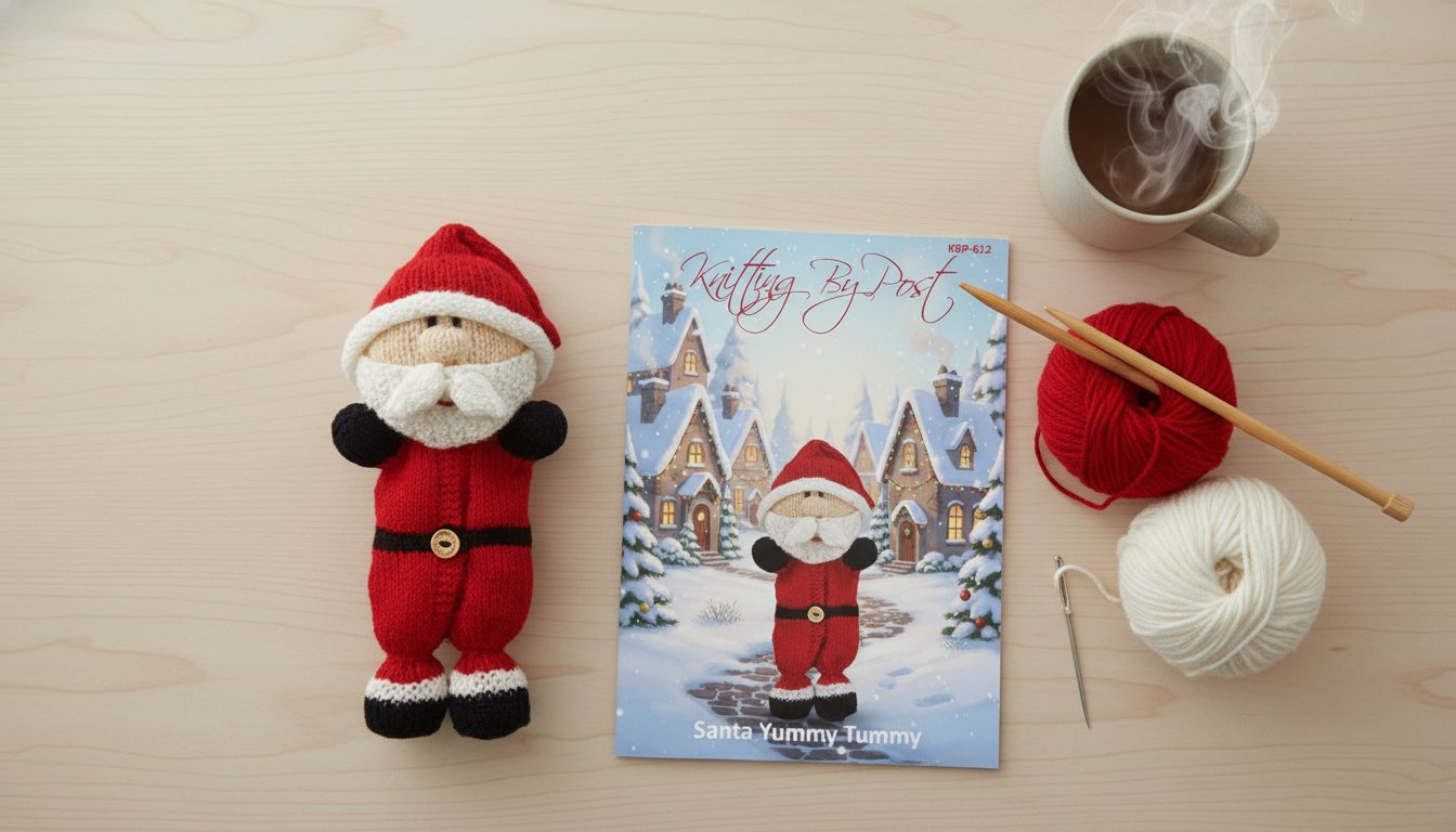 Yummy Tummy Santa Knitting Pattern (UK & US Terms) – Knitting by Post