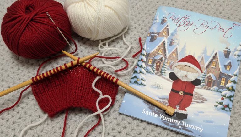 Yummy Tummy Santa Knitting Pattern (UK & US Terms) – Knitting by Post