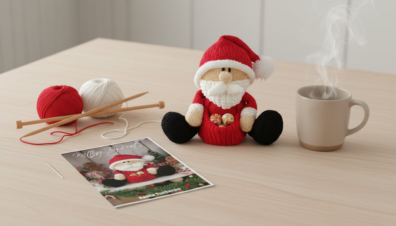 Santa Tuckeroo Knitting Pattern (UK & US Terms) – Knitting by Post