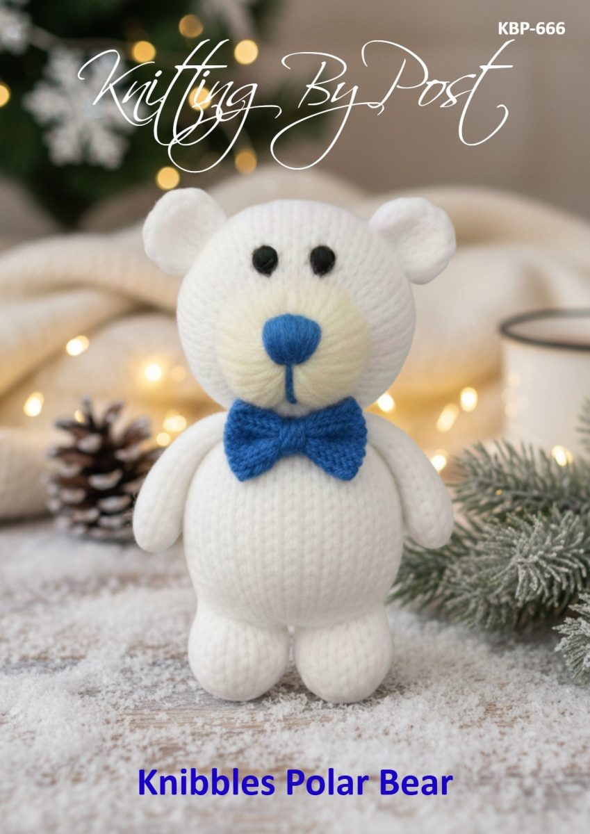 Knibbles Polar Bear Knitting Pattern (UK & US Terms) – Knitting by Post
