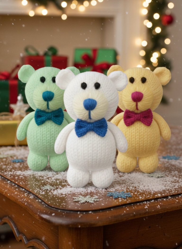 Knibbles Polar Bear Knitting Pattern (UK & US Terms) – Knitting by Post