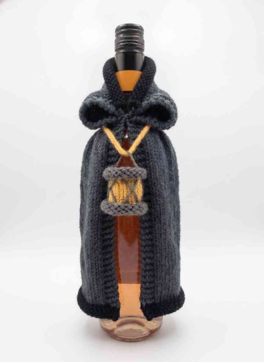 Halloween Bottle Cover Knitting Pattern (UK & US Terms) – Knitting by Post